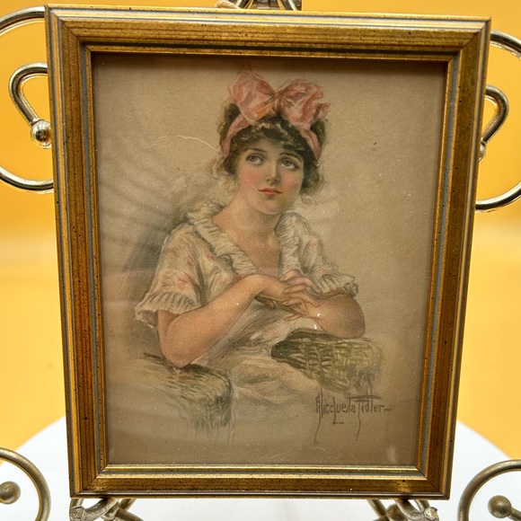 Antique | Wall Decor | Antique Alice Luella Fidler Lady Portrait ...